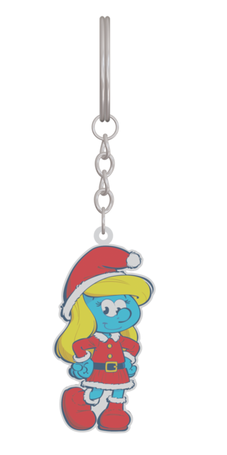 METAL KEYCHAIN - XMAS SMURFETTE | ToysAndGames